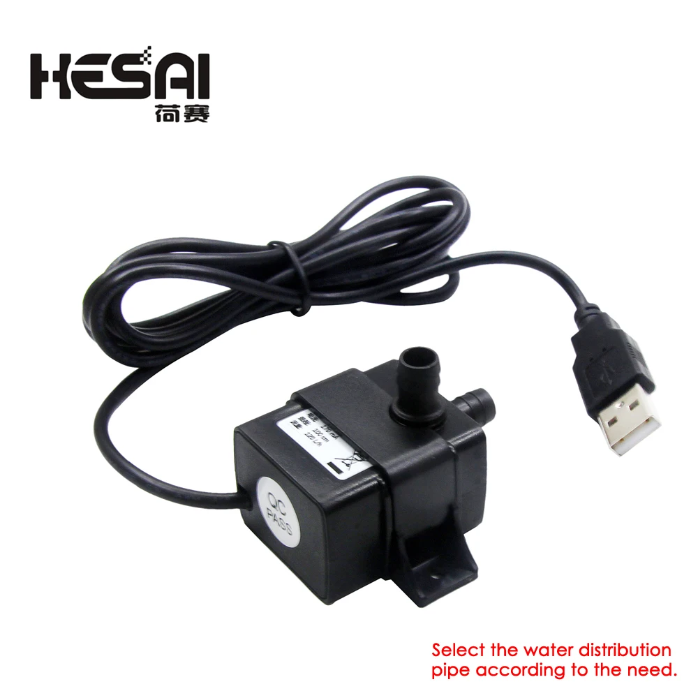 Mini bomba de agua USB sin escobillas Ultra silenciosa 5V 70cm Fuente ...