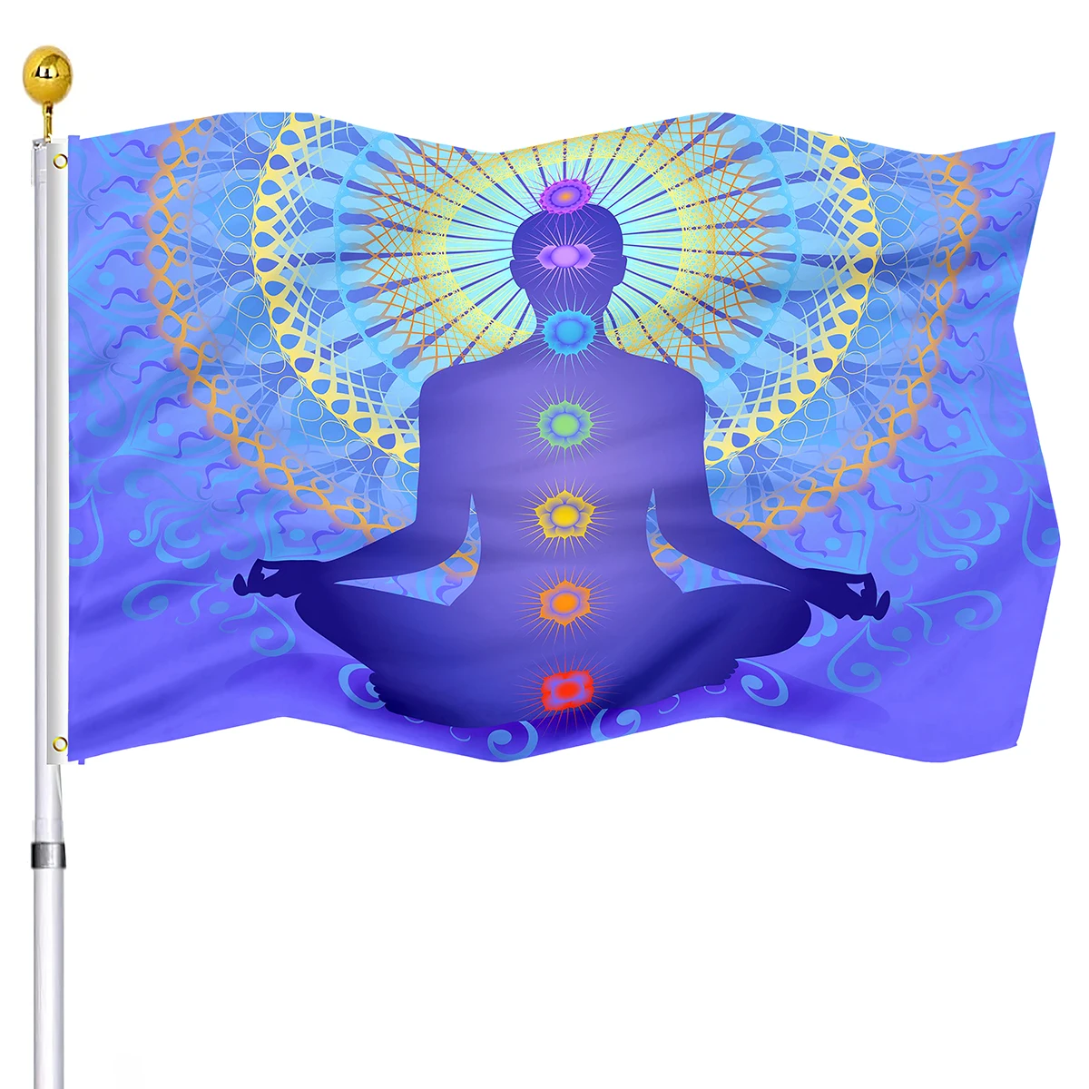 Chakra-Flag-Double-Stitched-Seven-Chakra-Yoga-Meditation-Zen ...
