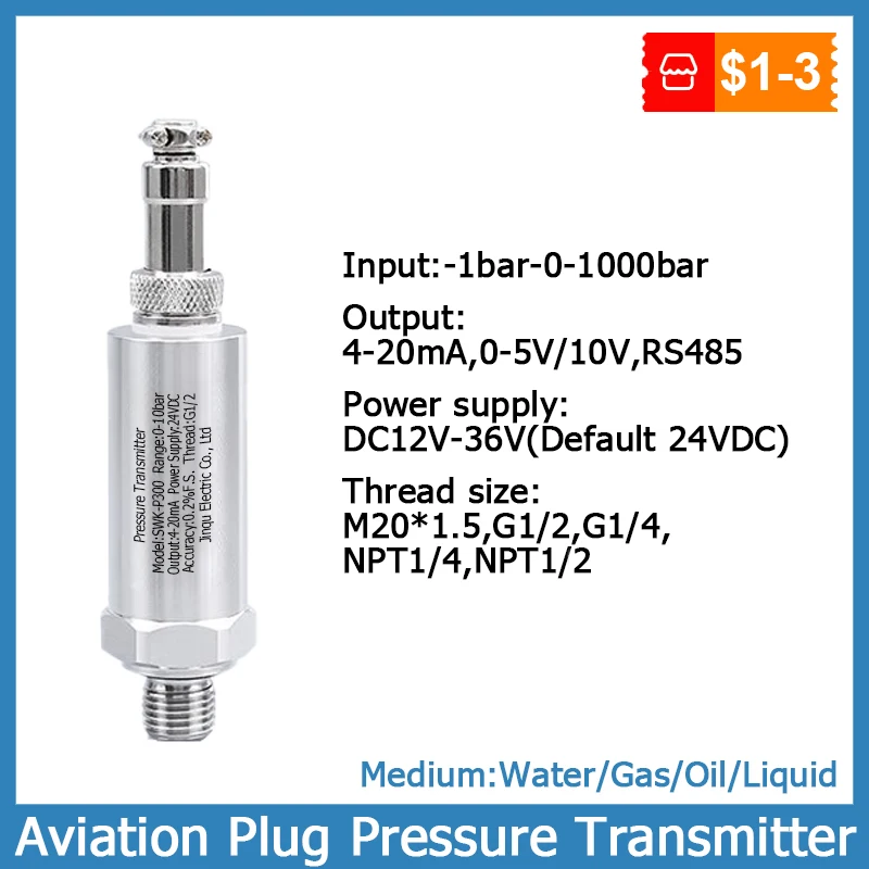 Aviation-Plug-Pressure-Transmitter-4-20mA-0-5V-10V-RS485-Output-Water ...