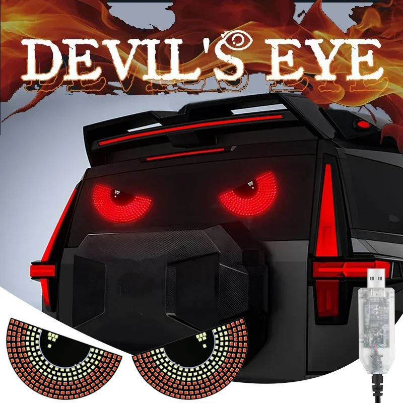 Devil‘s Eyes LED Light Vehicle Signal Lights Matrix Panel Light Warning ...