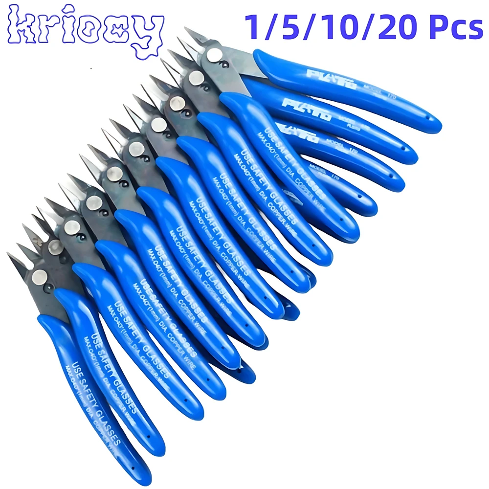 20-PCS-170-Model-Scissors-Blue-Diagonal-Pliers-Electronic-Pliers ...