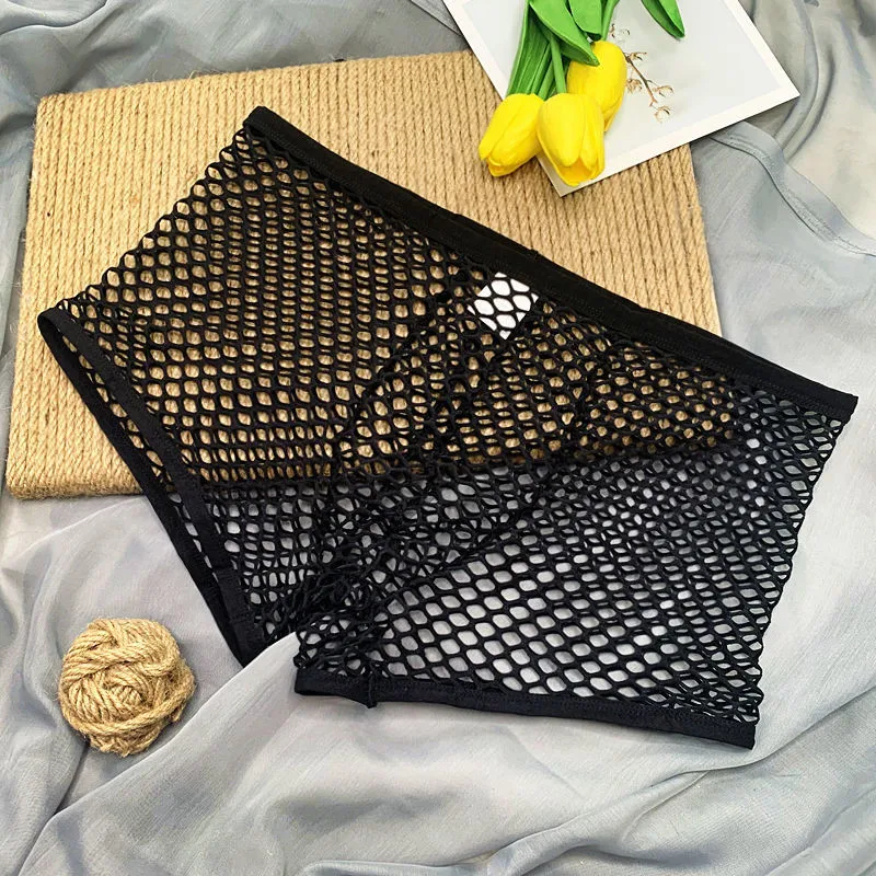 Men Mesh Underwear Boxer New 2022 Sexy Hot Hollow Out Fishnet Panties ...