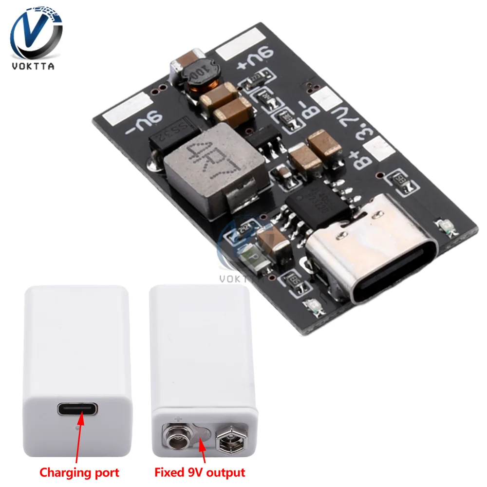 9V-Battery-Charger-Module-Mini-Lithium-Battery-Charging-And-Discharging-Protective-Board-USB ...