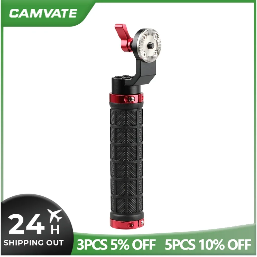 CAMVATE Rubber Camera Handle Grip With M6 Thread ARRI Rosette Mount For ...
