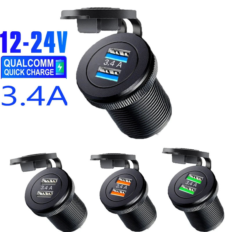 12v-automotive-usb-socket-3-4A-electric-car-appliances-for-audi-Golf ...