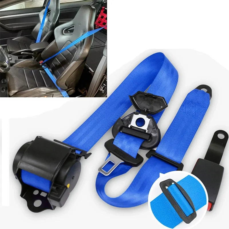 Universal-Three-point-Automatic-Seat-Belt-For-Car-Stopper-Spacing-Limit ...