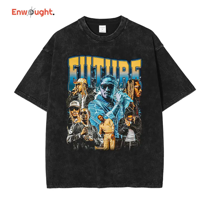 Future-T-Shirt-Hip-Hop-Rapper-Singer-Vintage-Washed-Tops-Tees-Oversized ...