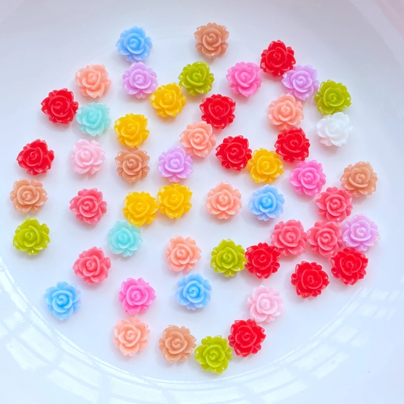100pcs New Little Lovely Mini Flower Resin Flat back For Home Wedding ...
