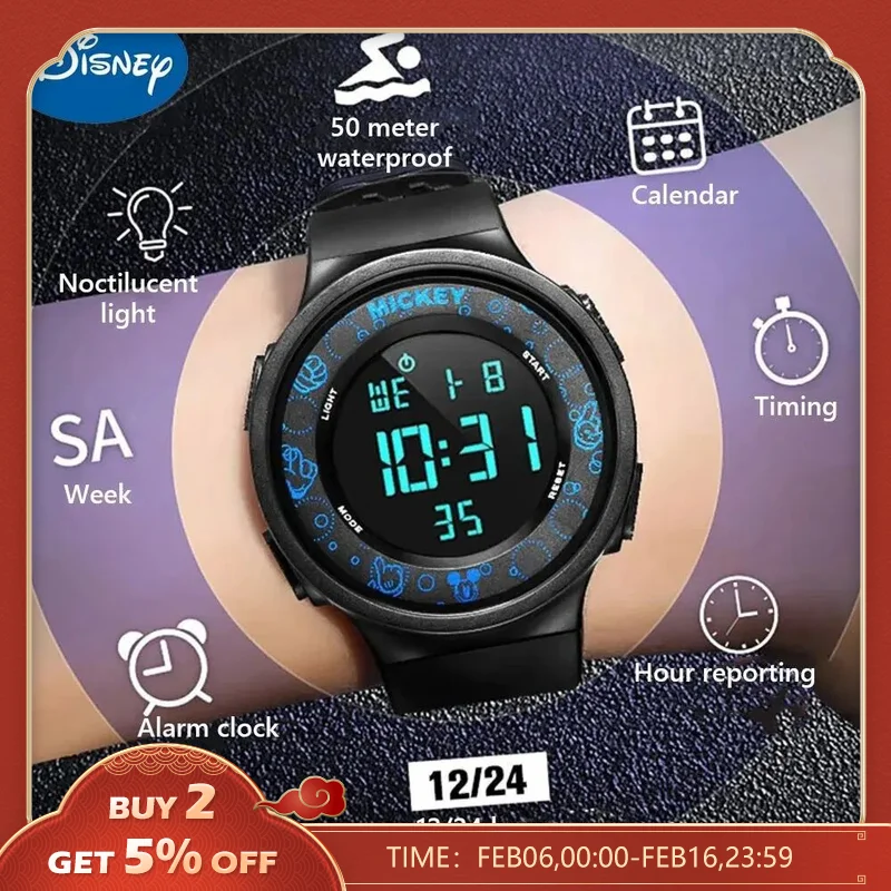 Disney-Men-Sport-Watch-Multifunction-Sports-Watch-Waterproof-Luminous ...