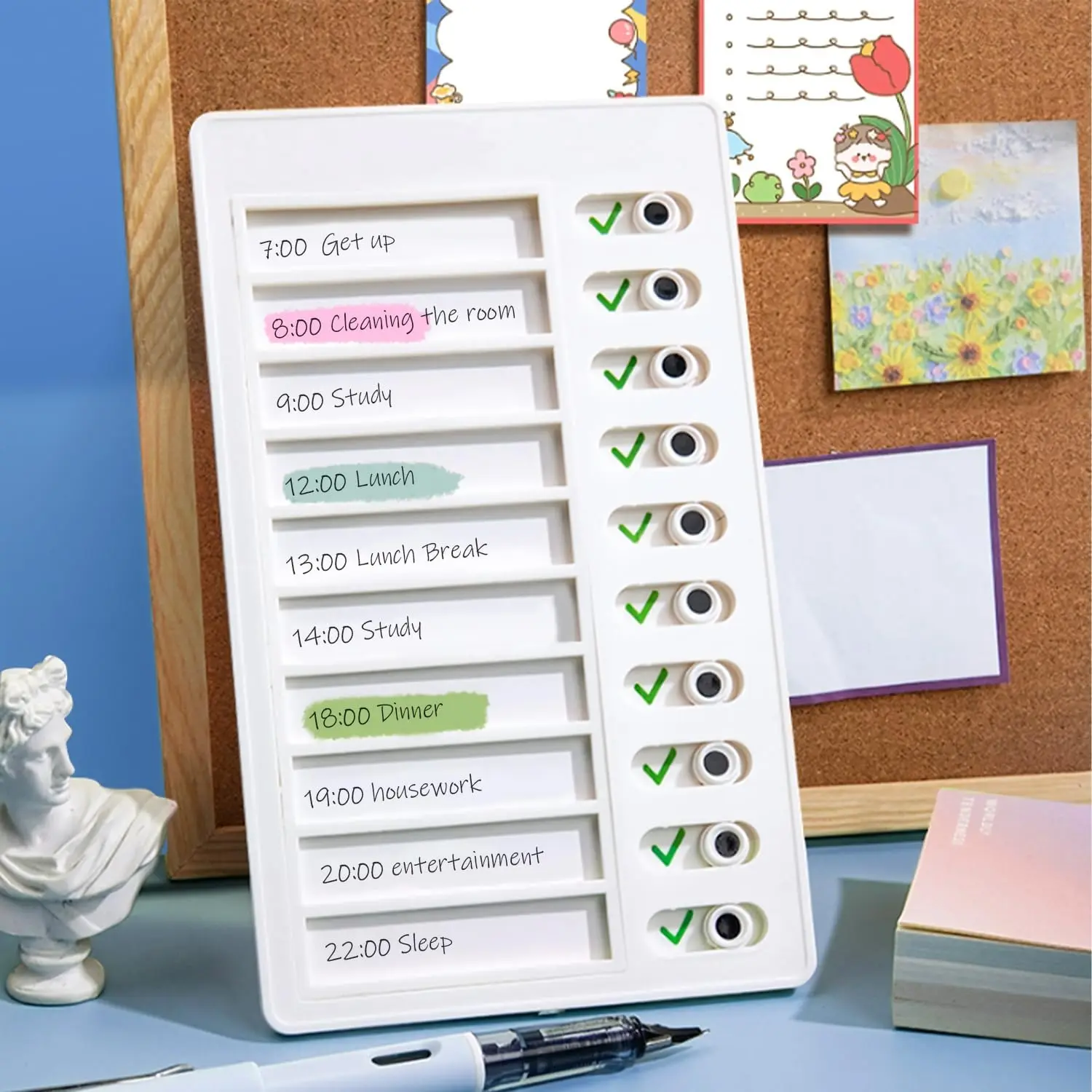 2-Pack-Blank-Chore-Chart-Kids-Chore-Chart-Plastic-Checklist-Board-To-Do ...