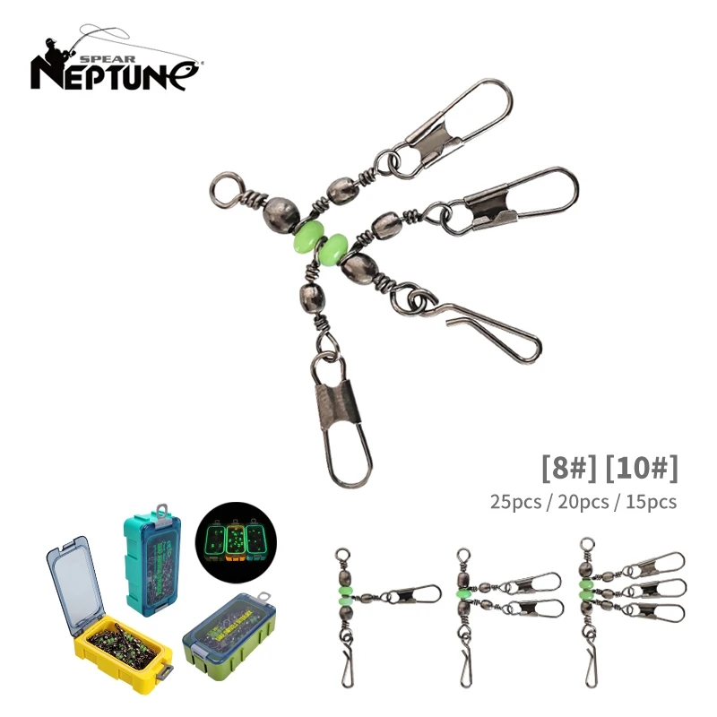 New-8-10-Squid-Jig-Lure-Swivels-Fishing-Bearing-Rolling-Swivel-Solid ...