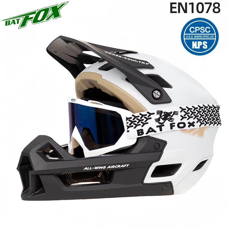 BAT-FOX-bicycle-helmet-full-face-mtb-off-road-downhill-Motocross-helmet ...