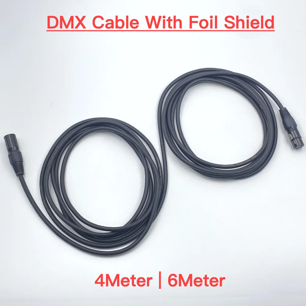 4M 6Meter DMX Cable 3Pin XLR Foil Shield Stage Lighting DMX512 Signal ...