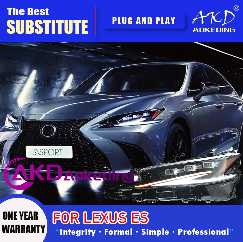 AKD Head Lamp for Lexus ES LED Headlight 2018-2023 Headlights ES300 ...