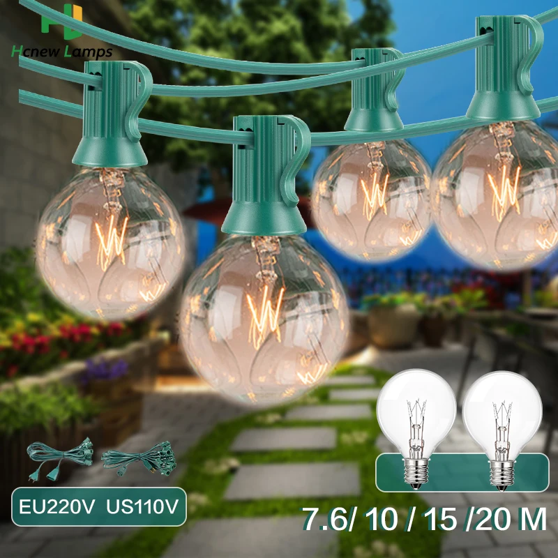 Waterproof-G40-Bulb-String-Lights-Festoon-Light-Chain-220V-110V-E12 ...