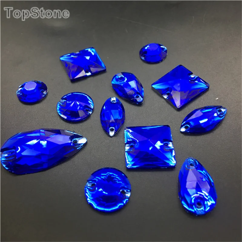 TopStone-Sapphire-Color-Rich-Styles-Resin-Sew-On-Rhinestone-Flat-back ...