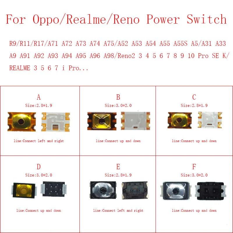 50-100PCS-Power-Volume-Switch-Key-Button-For-Oppo-R17-R15-R11-R9-Realme ...