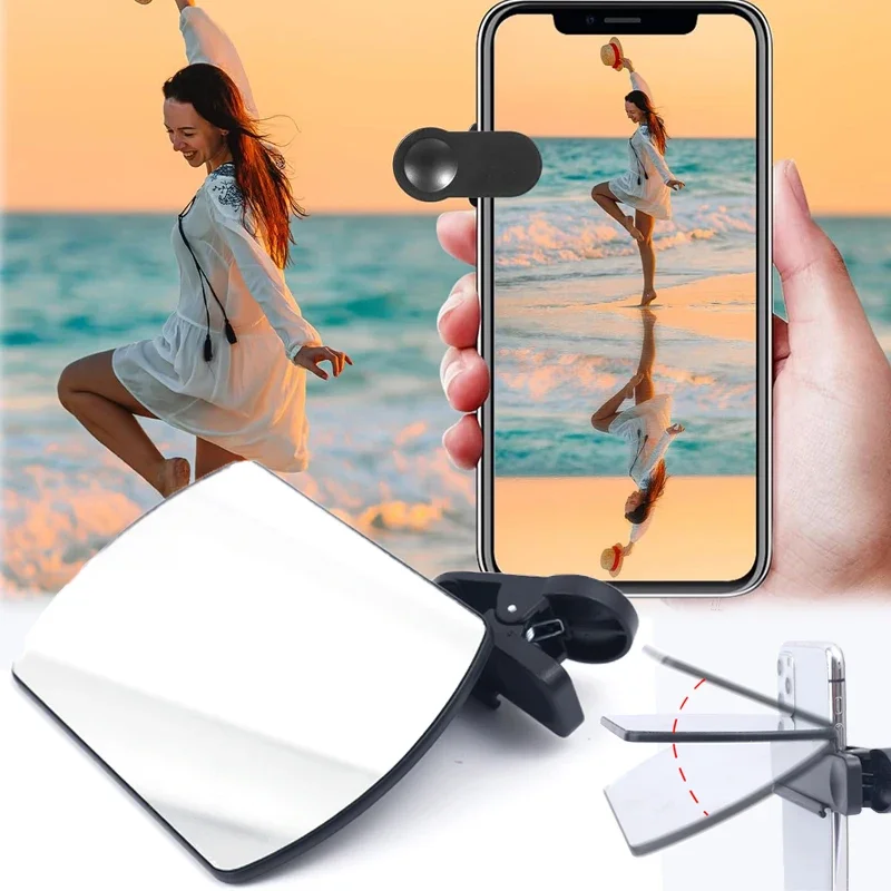 Universal-Upgraded-Smartphone-Camera-Mirror-Reflection-Clip-Kit-with ...