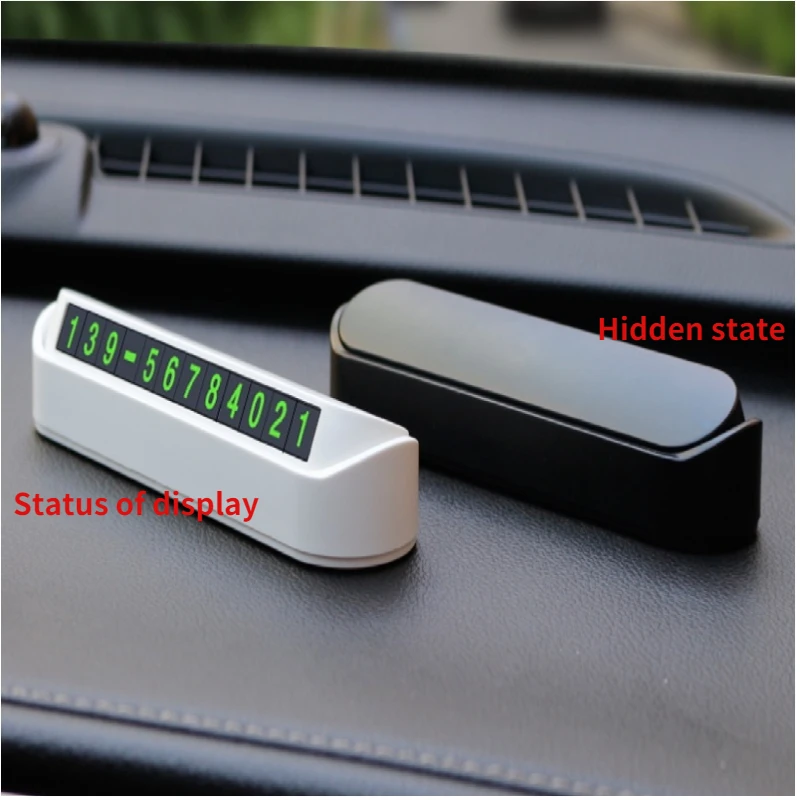 Car Temporary Parking Card Phone Number Card Plate Luminous Telephone ...