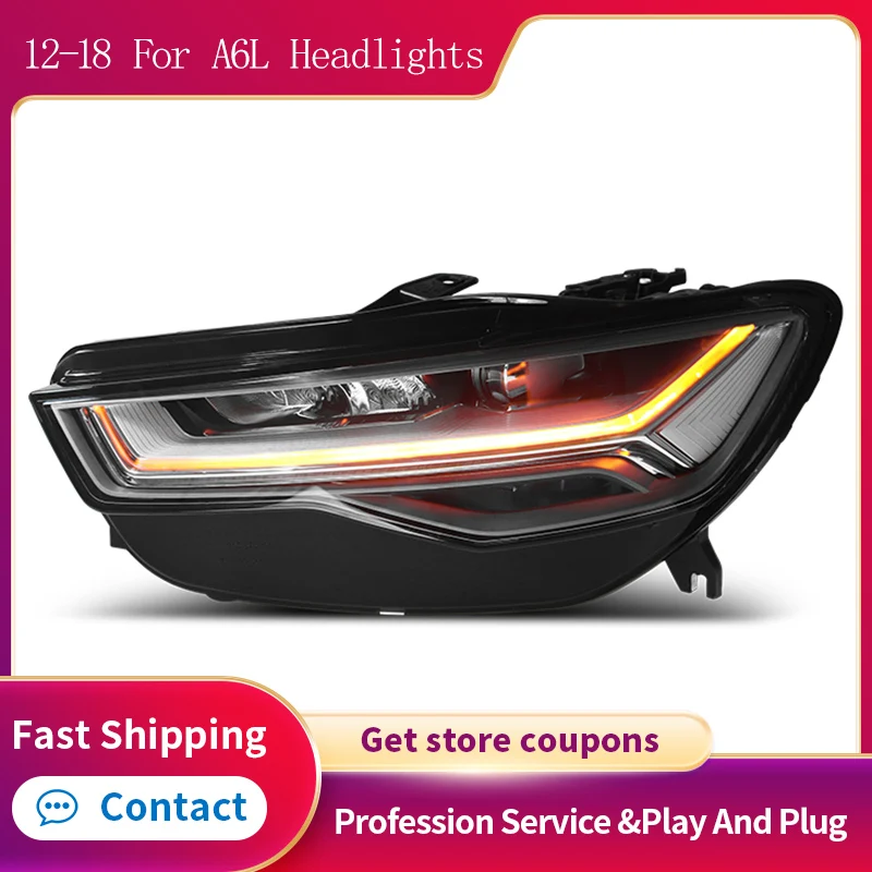 AccessoriesFor-A6-2012-2018-A6L-C7-LED-Auto-Headlight-Assembly-2022-Newest-Design-Upgrade-High ...