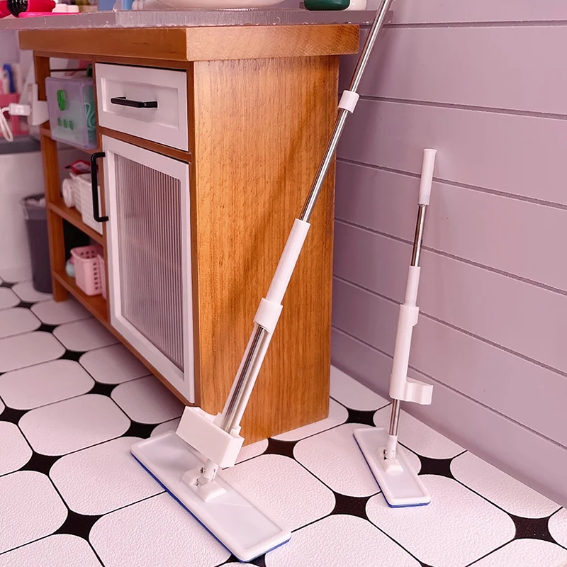 1-12-Dollhouse-Miniature-Mop-Mini-Cleaning-Tool-Furniture-Decor-Toy ...