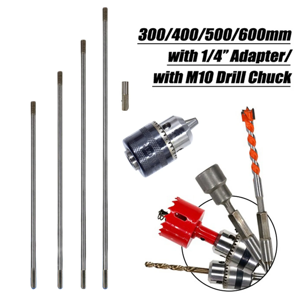 1-Set-Drill-Extension-Connect-Rod-M10-Chuck-Deep-Hole-Drilling ...