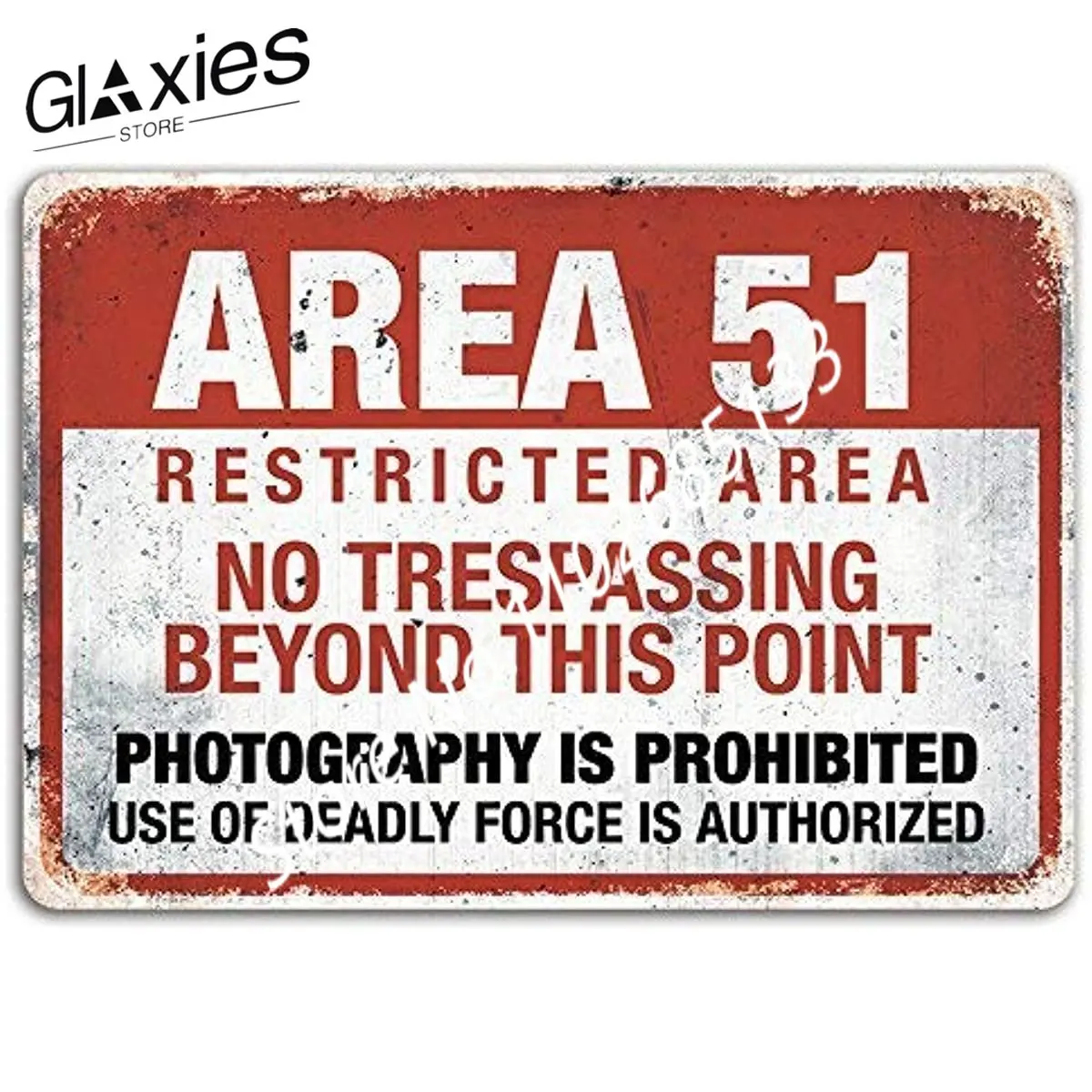 Area 51 restricted area no trespassing beyond this point Metal Wall ...