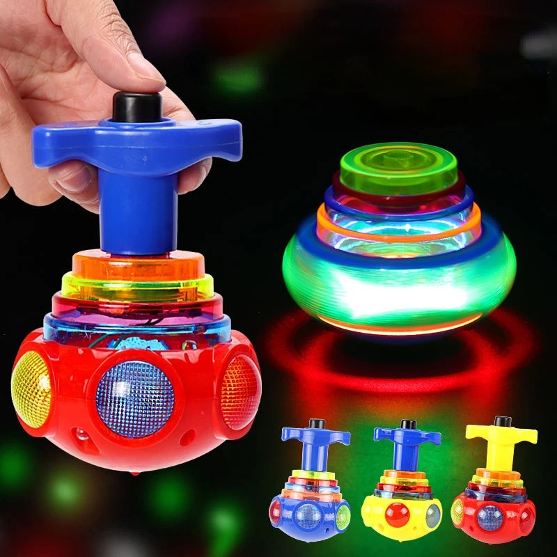 Gyro-Toy-Colorful-Flashing-Gyro-Music-Spinning-Toy-With-Launcher-For ...