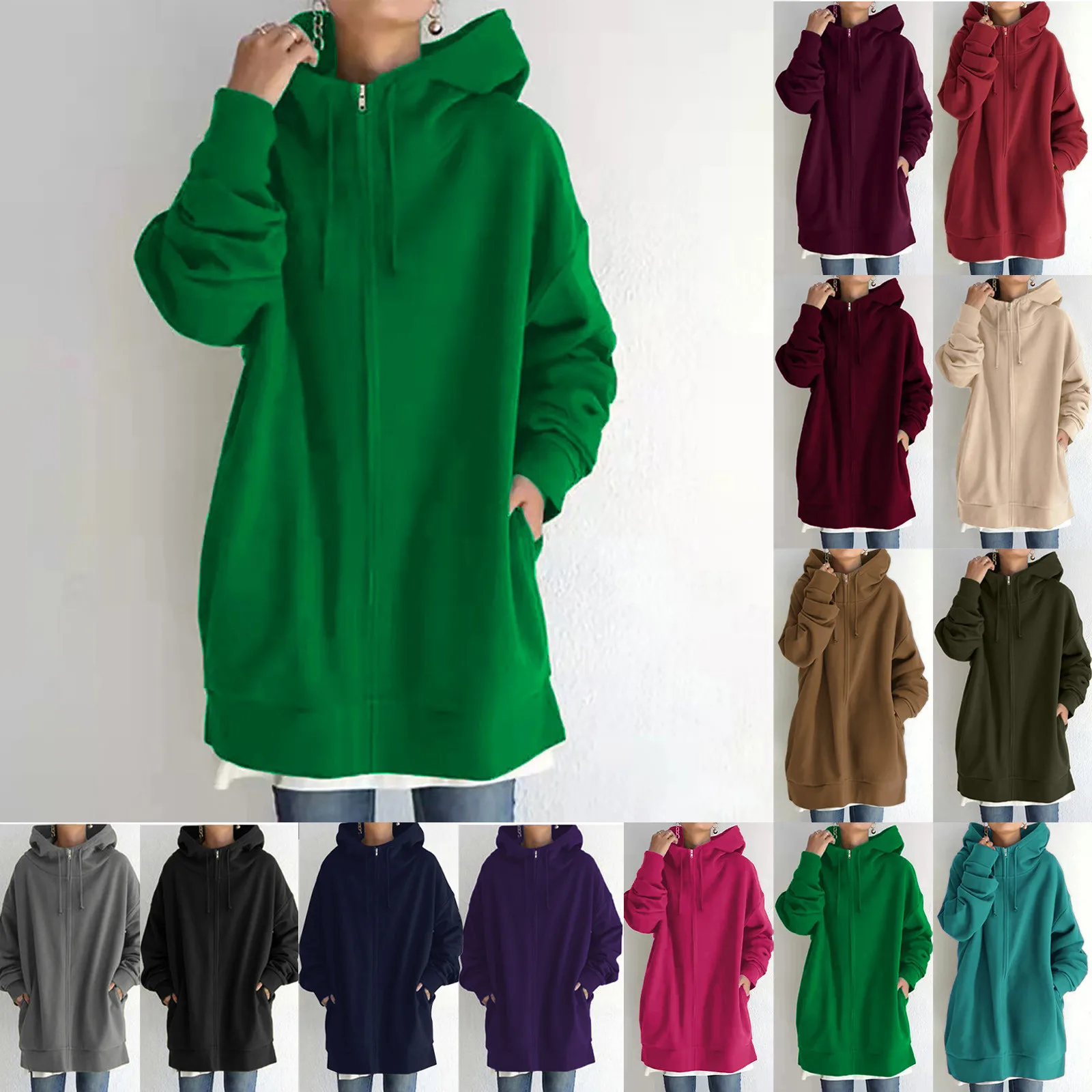 Oversize-Women-Sweatshirts-Hoodies-Winter-Zipper-Long-Pocket-Jackets ...