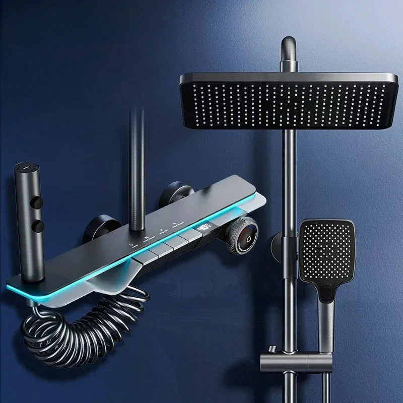 Bathroom-Smart-Digital-Display-Thermostatic-Shower-Set-Four-Function ...