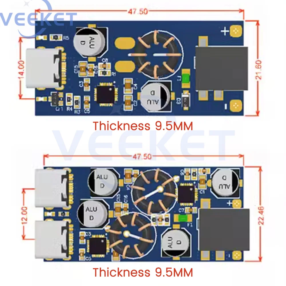 30W-Fast-charging-Board-Module-DC-Buck-DIY-Module-Dual-Type-C-Interface ...