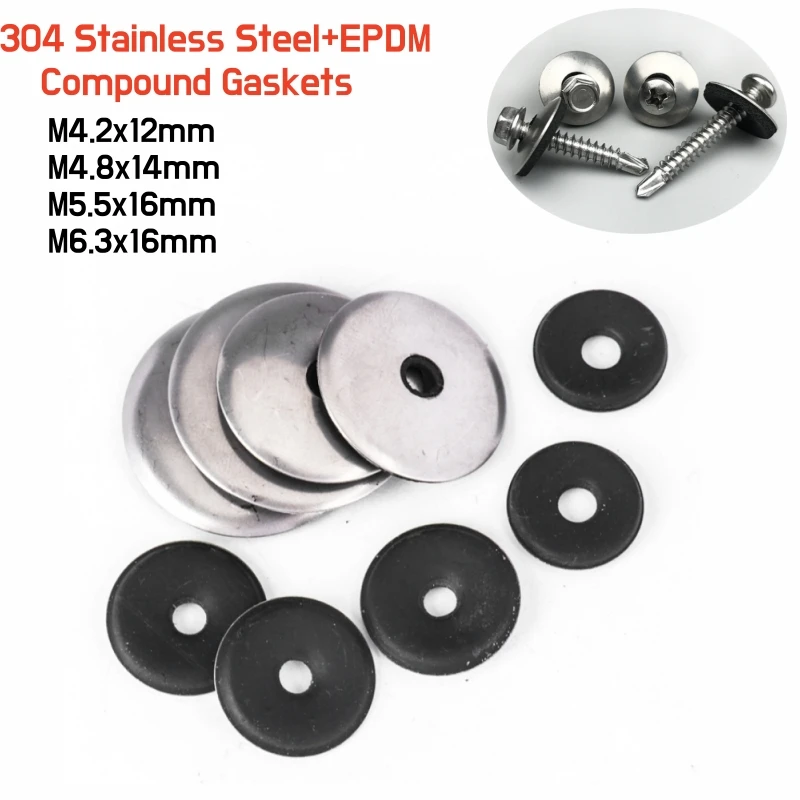 Sealing-Washers-Stainless-Steel-EPDM-Bonded-Sealing-Gasket-Composite-Waterproof-Washers-M4-2-M4 ...