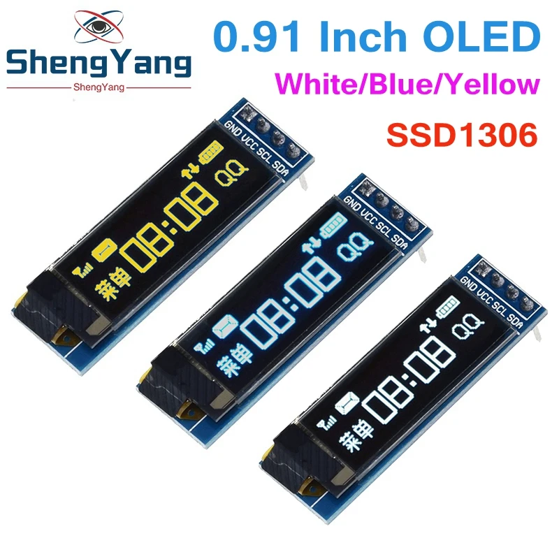 TZT-0-91-inch-OLED-module-0-91-white-blue-OLED-128X32-OLED-LCD-LED ...