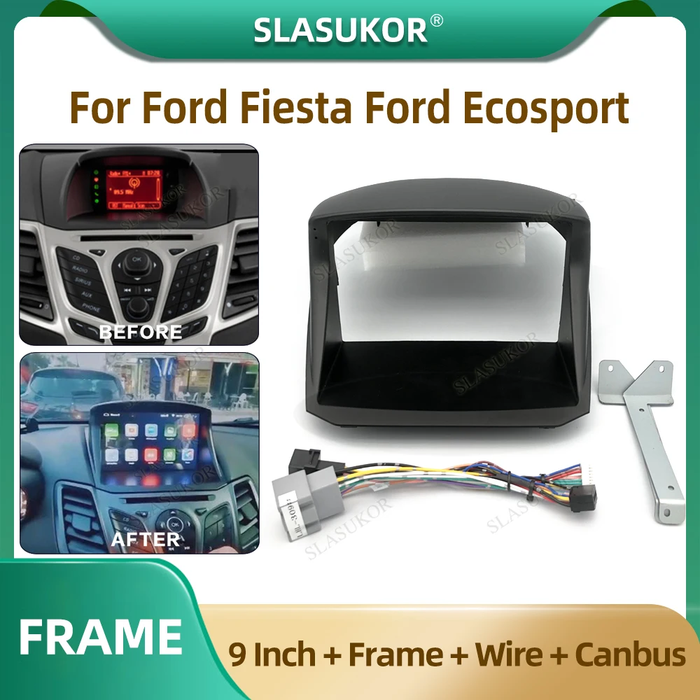 9 Inch For Ford Fiesta 2008-2018 Car Radio Fascia Car Radio Panel Wire ...
