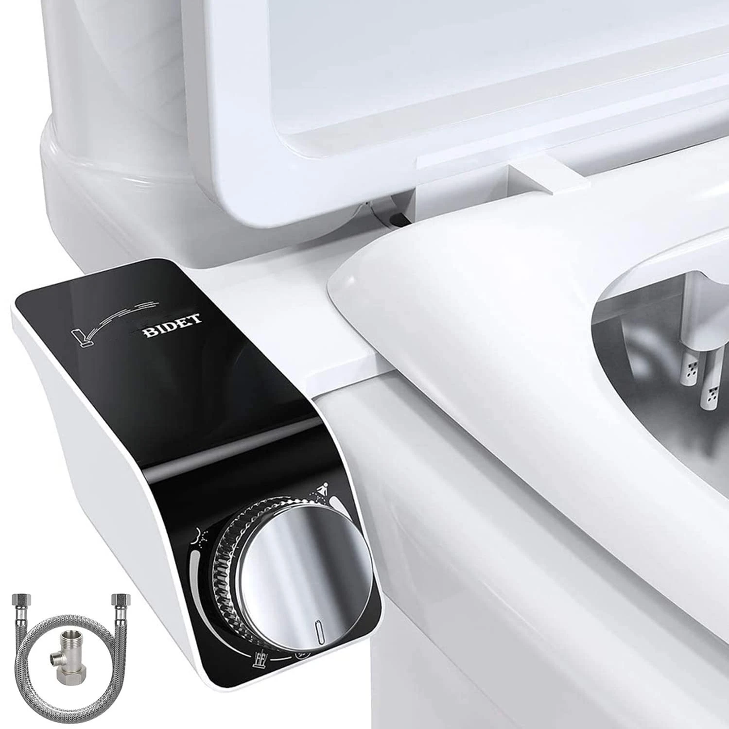 Toilet Bidet Attachment Cold Water Sprayer Dual Nozzles Adjust Water ...