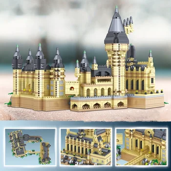 900PCS Creative Diamond Bricks Hogwarts Castle Magic College Building ...