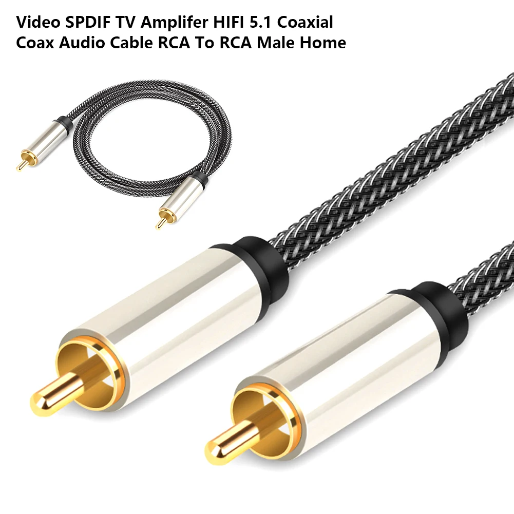 Coaxial-Coax-Audio-Cable-Gold-Plated-Video-Home-HIFI-5-1-Digital-TV ...