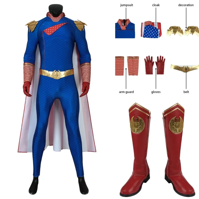 Homelander-traje-de-Cosplay-para-ni-os-mono-azul-traje-de-capa-conjunto ...