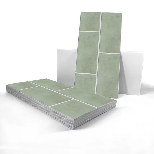 Alwayspon Vinyl base plate Wall tile decal, Non slip adhesive back tile ...