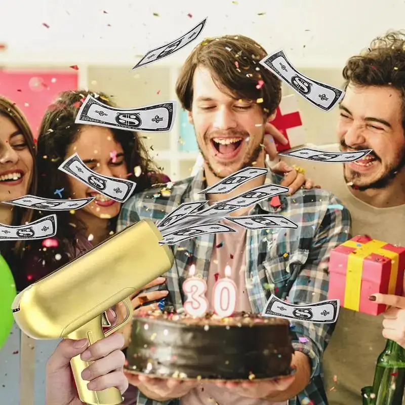 Banknote gun game toys Pistol Party Golden Money Gun Party toys Games ...