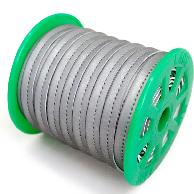 10Meters 1cm Width Reflective Edging Strip Silver Piping Rope For Bags ...