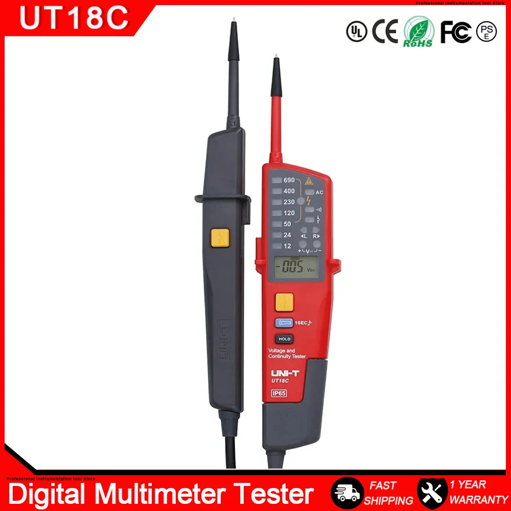 UNI-T-UT18C-UT18D-UT15B-UT15C-Voltage-Tester-AC-DC-Voltage-3-Phase ...