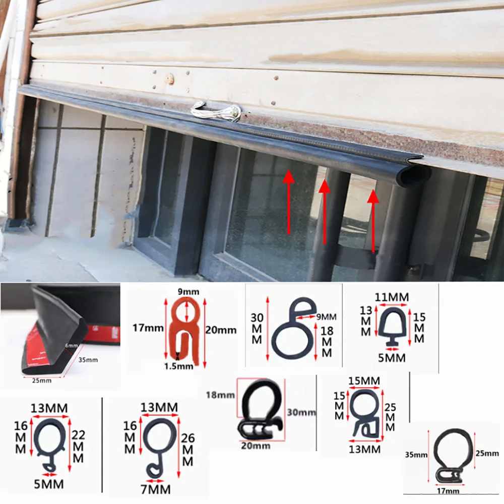 1-2-3M-Garage-Car-Door-Sealing-Strip-Electric-Flap-Rolling-Gate-Door ...