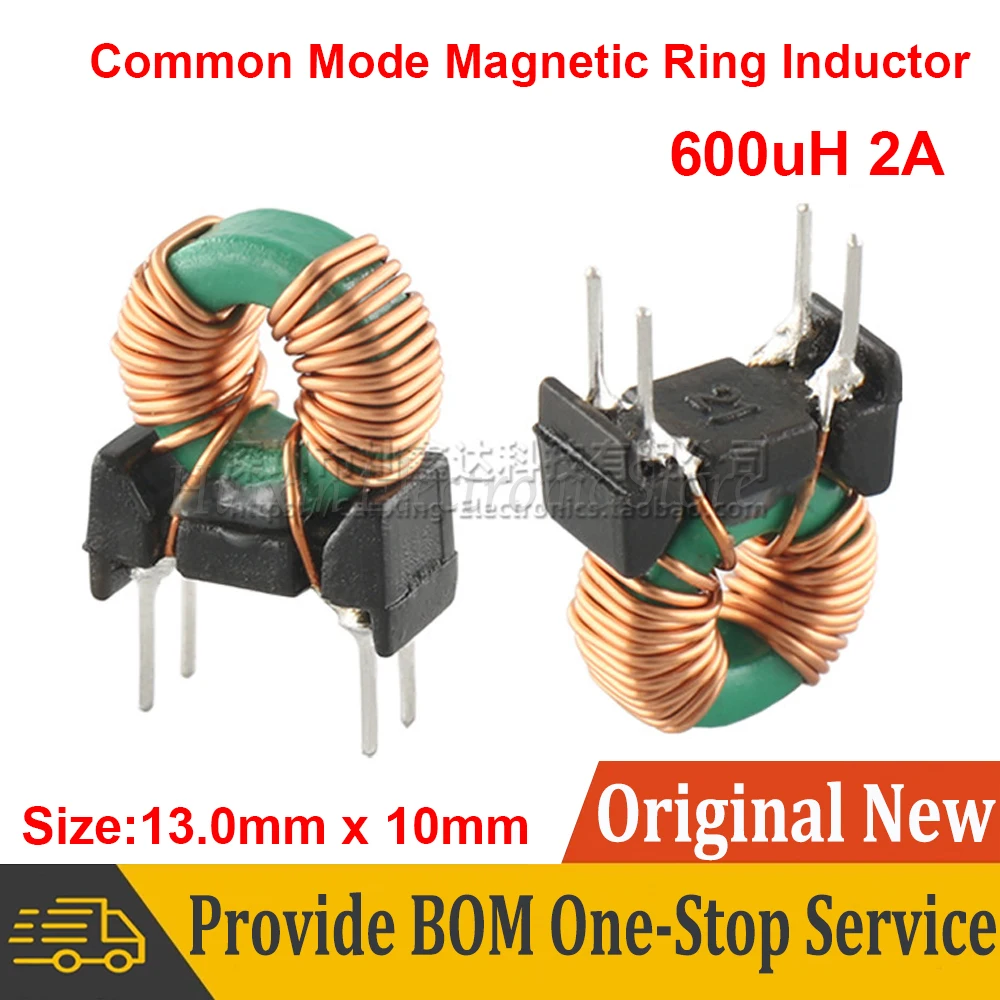 5pcs-T953-Common-Mode-Magnetic-Ring-Inductor-600uH-2A-0-5mm-Wire ...
