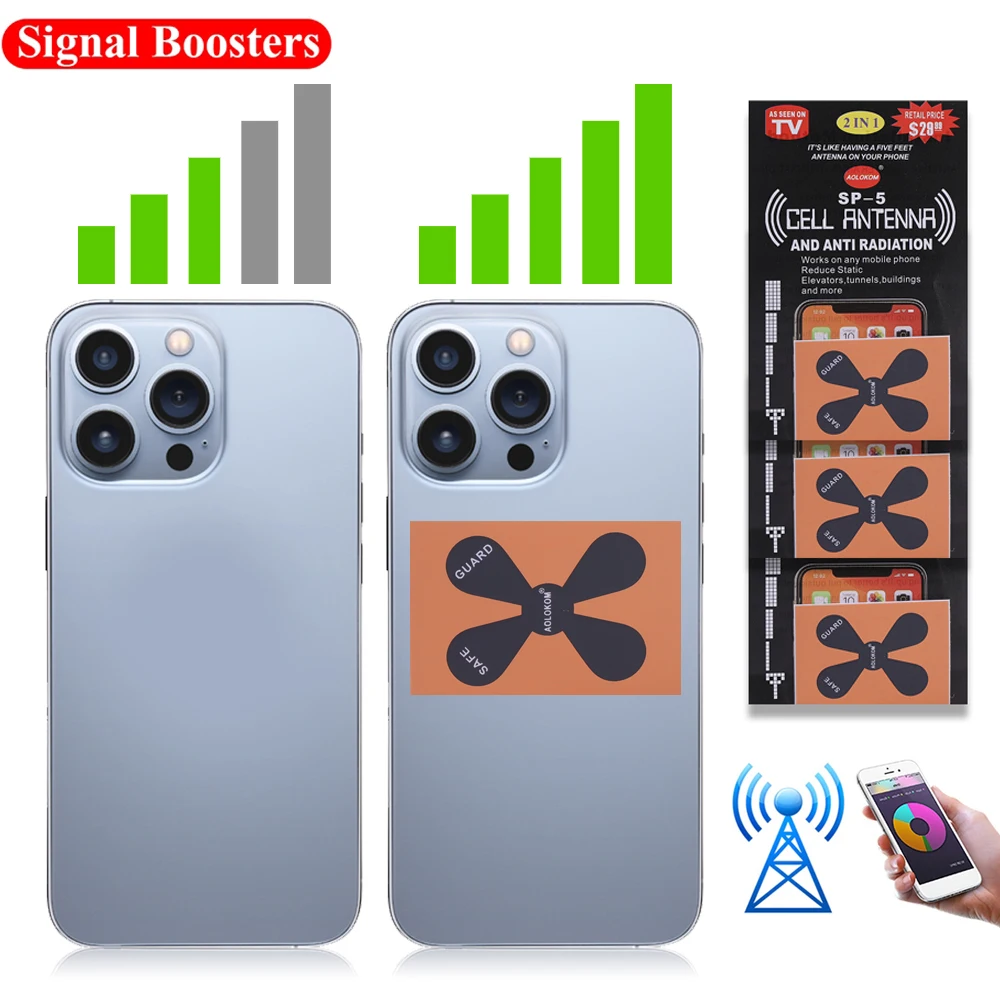 10pcs Outdoor Portable Antenna Stickers Sp-5 Cellphone Signal Booster ...
