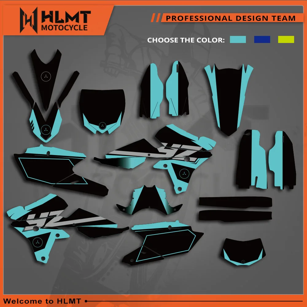 HLMT Custom Team Graphics Backgrounds Decals Stickers Kit For YAMAHA ...