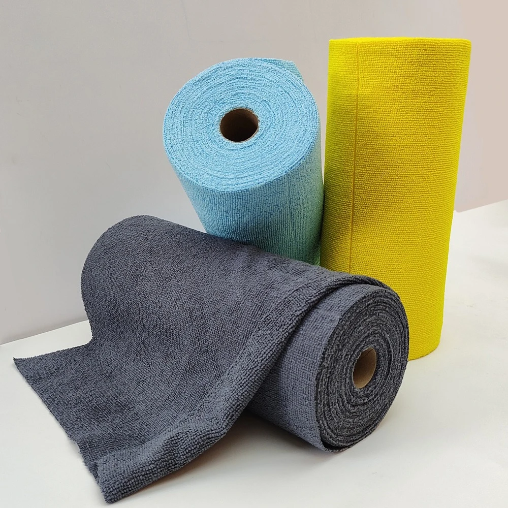 Car Washing Rag 50pcs/Roll Microfiber Tear-Towel Reusable Cleaning Rag ...