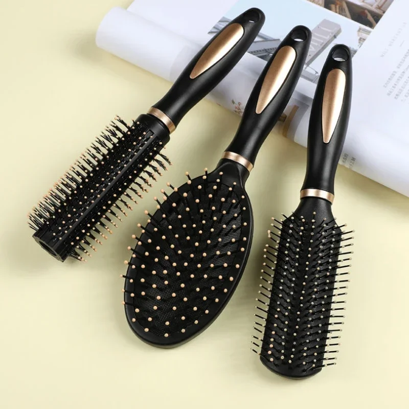 Professional-Black-Round-Hair-Brush-for-Styling-and-Curling-Portable ...