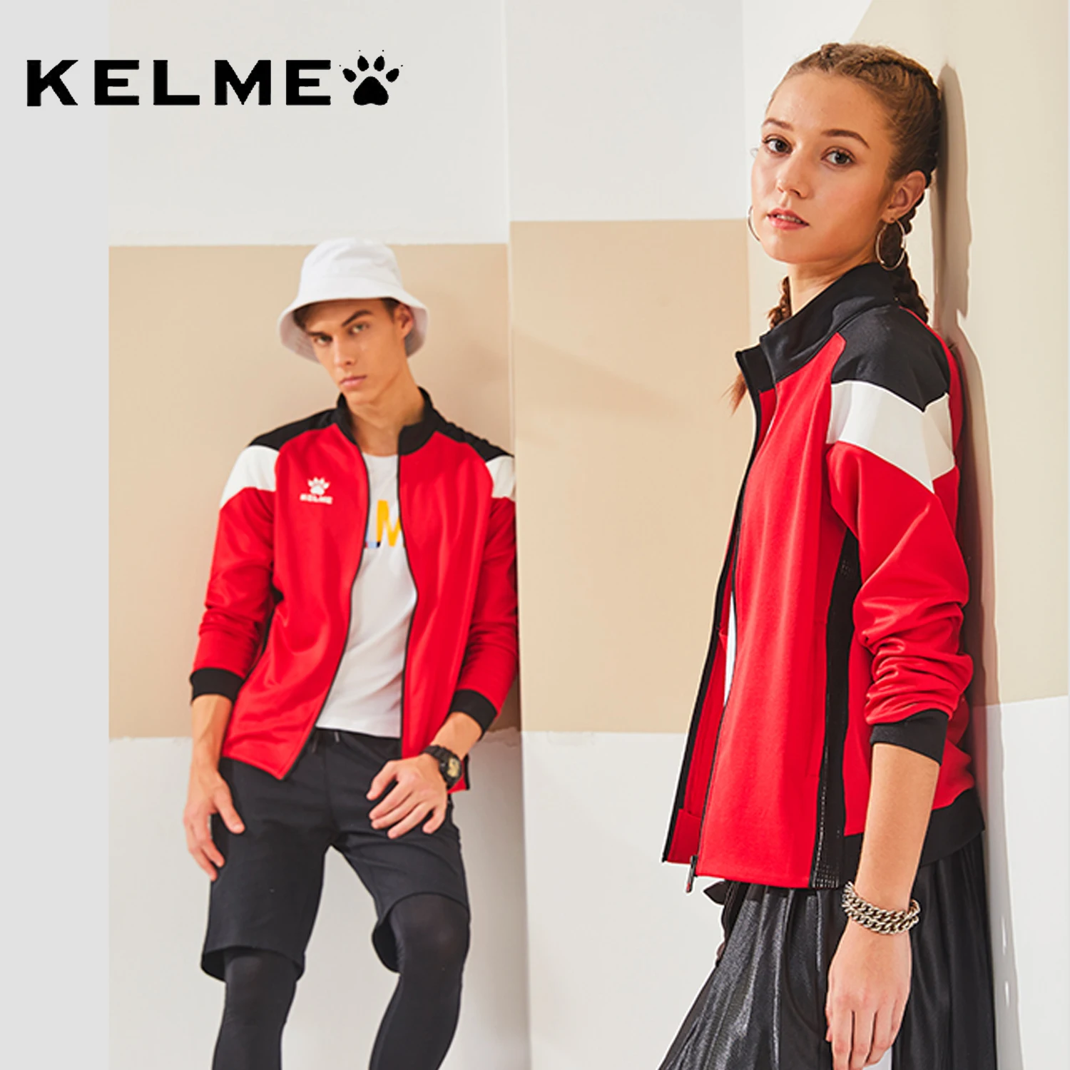 KELME Exercise Sets Men's Sports Jacket Training Suit Windproof Loose Coat Fitness Jogging ...