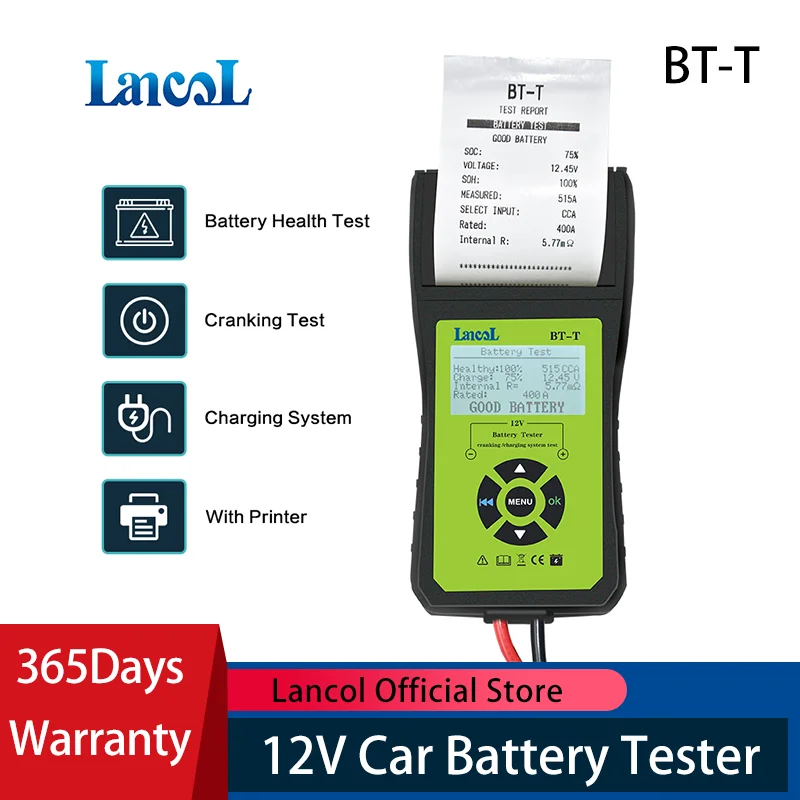 Lancol Bt-t 12v Auto Battery Diagnostic Tool For Digital Battery Tester ...